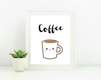 Coffee cup wall art | Etsy