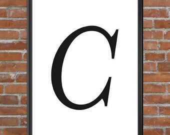 Letter c print | Etsy