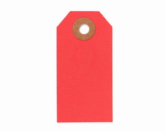 Red gift tags | Etsy