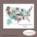 Custom USA Map great as Wedding map large travel map canvas