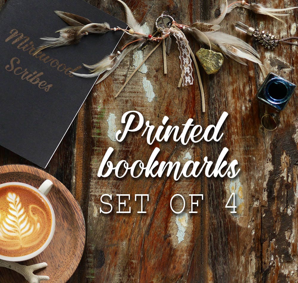 Print My Bookmarks Set of 4 Printed Bookmarks You Pick Your