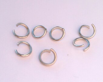 7mm Stainless Steel Jump Rings 100 pcs. Silver Jump Rings