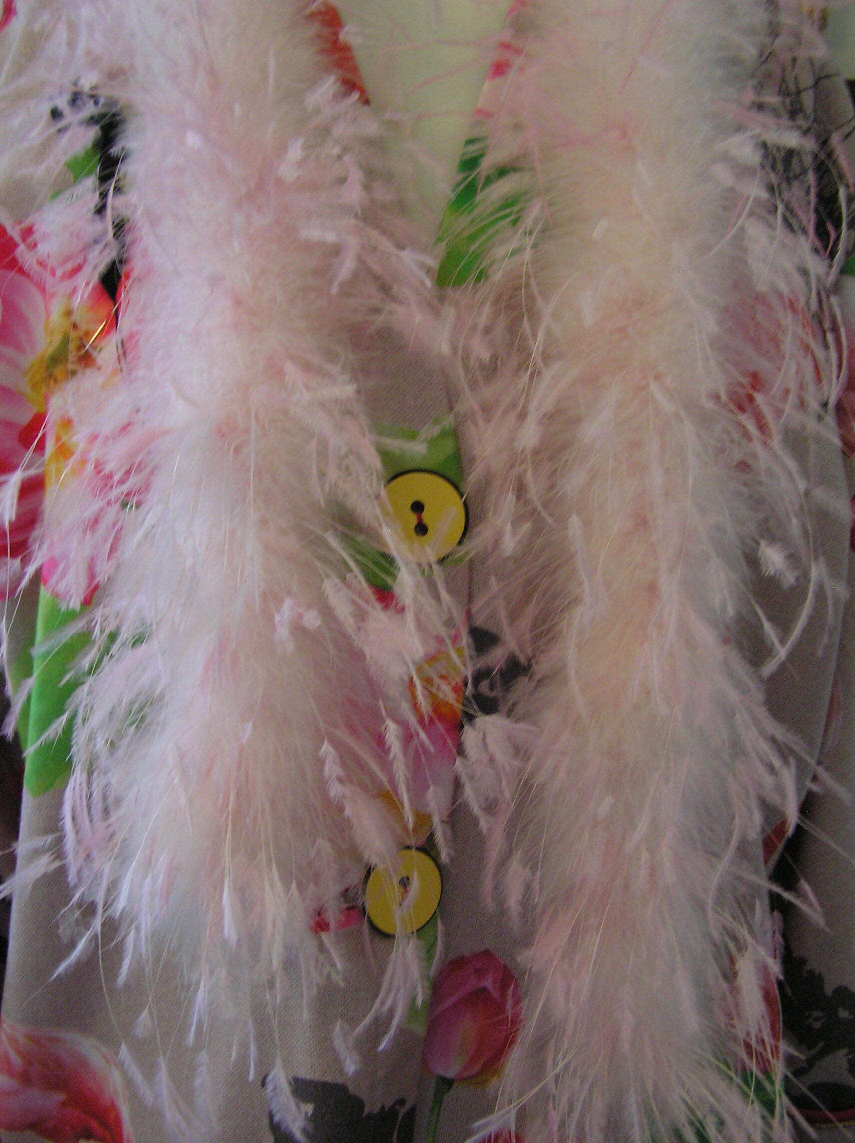 Flamingo Paradise Jacket/Coat in Cotton Panama print with pink