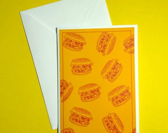Hamburger card | Etsy