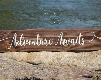 Adventure awaits sign | Etsy