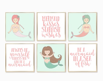 Mermaid wall art | Etsy