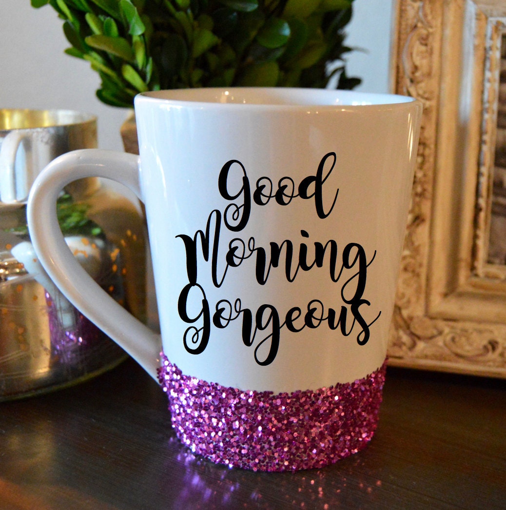 Good Morning Gorgeous Glitter Coffee Mug