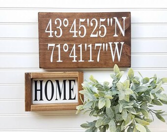Coordinates sign | Etsy