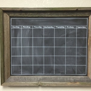 Chalkboard calendar | Etsy