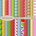 Colorful Stripes Digital Paper Pack Scrapbook Papers 24 jpg