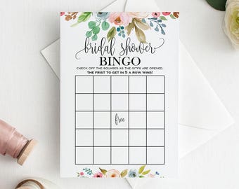 Bingo card template bridal shower game wedding fuschia pink