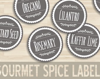 Modern spice label | Etsy