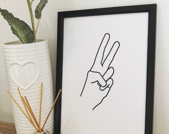 Peace sign poster | Etsy