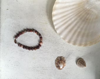 Rose Quartz Shore Line Sand Bracelet