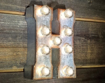 Metal letter h | Etsy