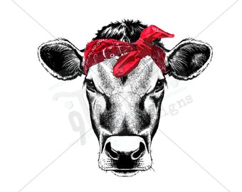 Cow and bandana | Etsy