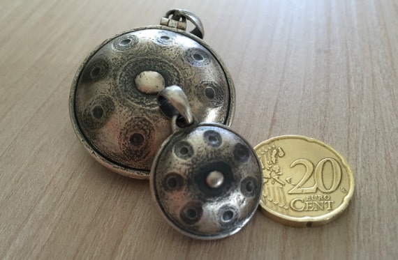 Handpan PendPAn-mini pendant necklace sterling silver vintage