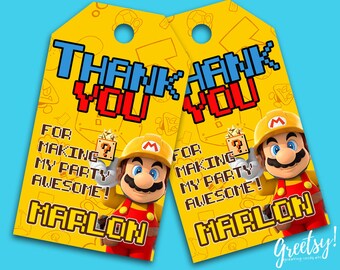 Super mario tags | Etsy