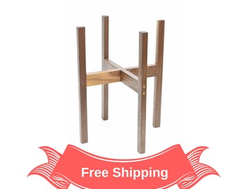 Walnut plant stand | Etsy