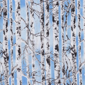 Birch tree fabric | Etsy