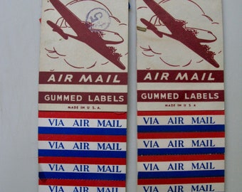 Air mail stickers | Etsy
