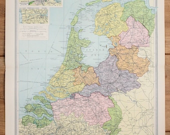 Map Of Holland From 1500s Amsterdam Rotterdam Hague Haarlem