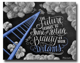 Chalk Art Chalkboard Art Inspirational Quote The Sky's