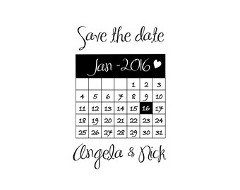 Calendar stamp | Etsy