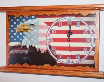 American flag clock | Etsy