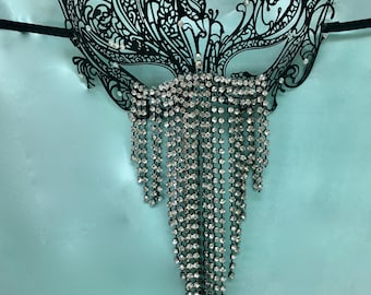 Beautiful Crown Mask Black Lace Mask Masquerade Ball Mask