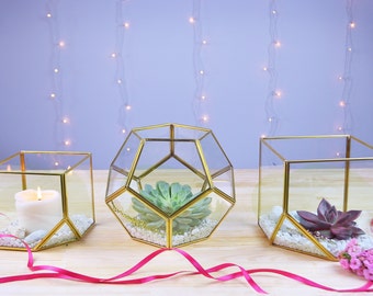 Geometric terrarium | Etsy