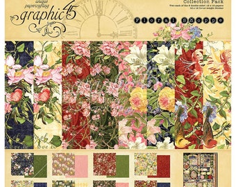 Floral print paper | Etsy