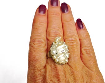 Nautical Jewelry Silver Sea Shell Ring Nautical Spiral Shell