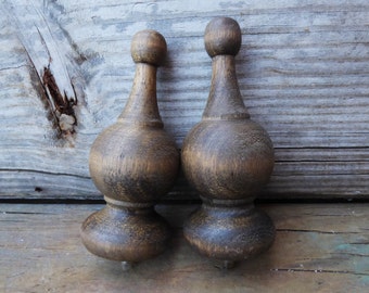 Wood finials | Etsy