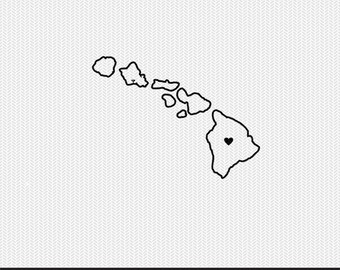 Hawaii silhouette | Etsy