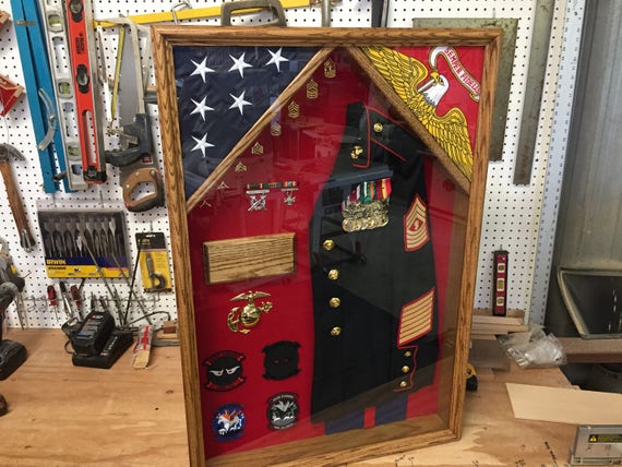 Military Uniform Shadow box FREE SHIPPING continental U.S