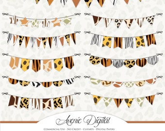 Autumn Bunting Banner Clipart. Scrapbook printable Vector
