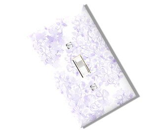 Yellow Floral Scroll Light Switch Cover Plate Homemade Multi