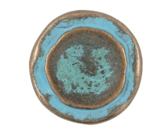 Metal Buttons Rustic Circles Metal Shank Buttons in Antique