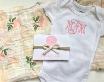 Monogram baby gift | Etsy