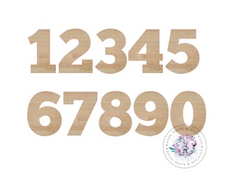 Large wooden numbers | Etsy