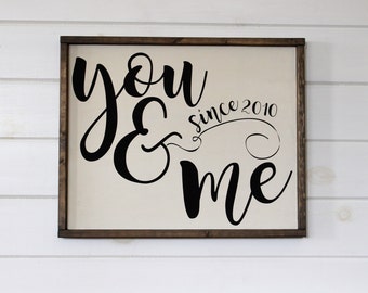 You and me sign | Etsy