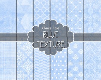 Baby Blue Digital Papers Baby Shower Digital Paper Blue