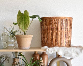 Rattan planter | Etsy