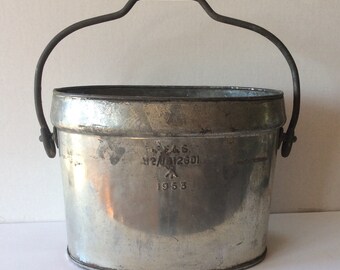Vintage metal bucket | Etsy