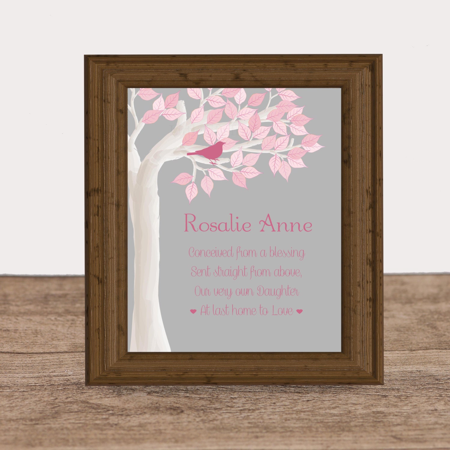 Personalized Adoption Tree Print baby girl adoption adoption