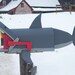 shark mailbox great white shark fish mail box with swimmer