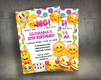 Emoji invitation | Etsy