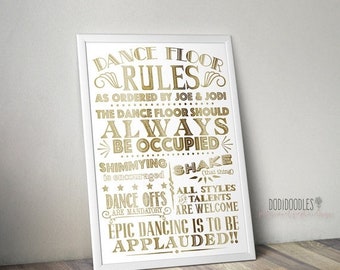 Dance floor sign | Etsy