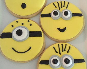 Minion cookies | Etsy